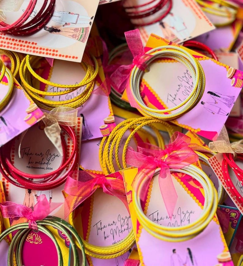 Bangle Mehendi Favors: Desi Wedding Party Keepsakes - Etsy