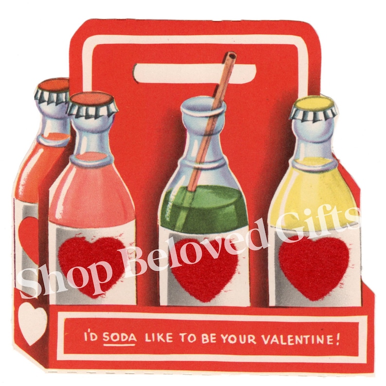 Vintage Soda Pop Valentine Digital Image Printable Soda Pop Valentines ...