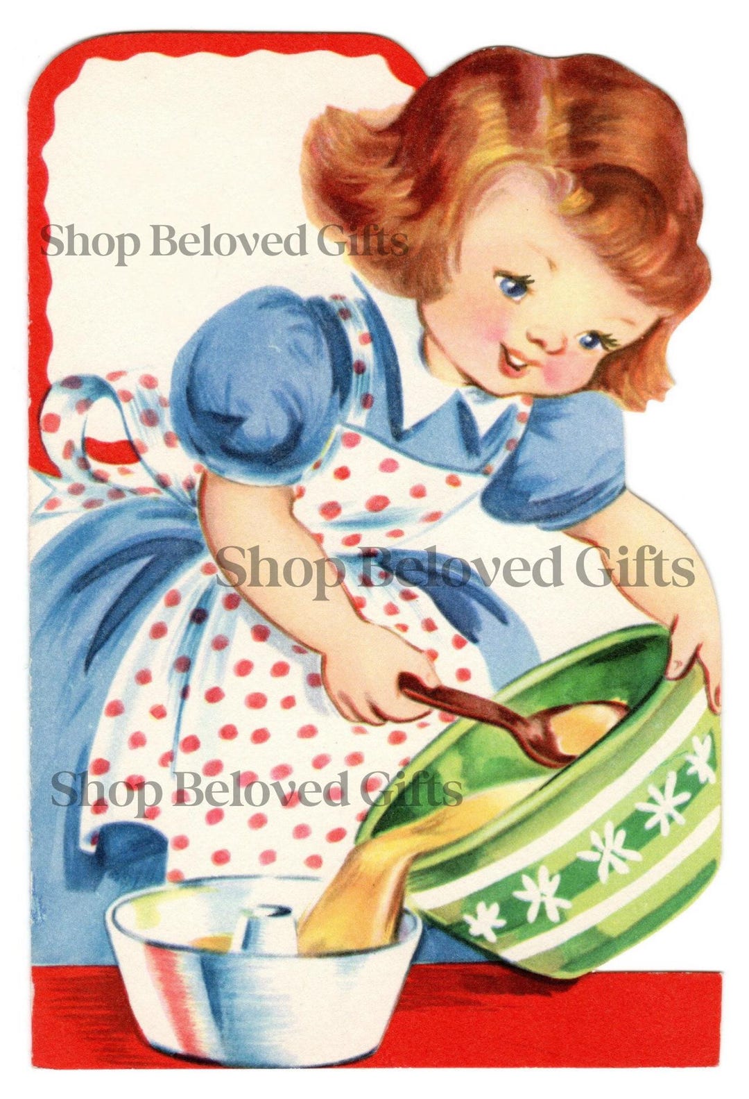 Vintage Bakers Girl Digital Image Vintage Baker Printable Illustration ...