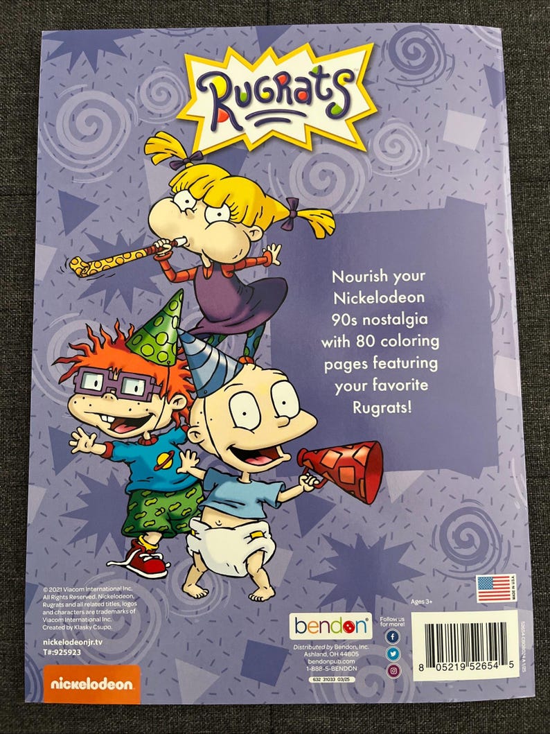 Rugrats Retro Coloring and Activity Book Puzzles, Games, and Cute ...