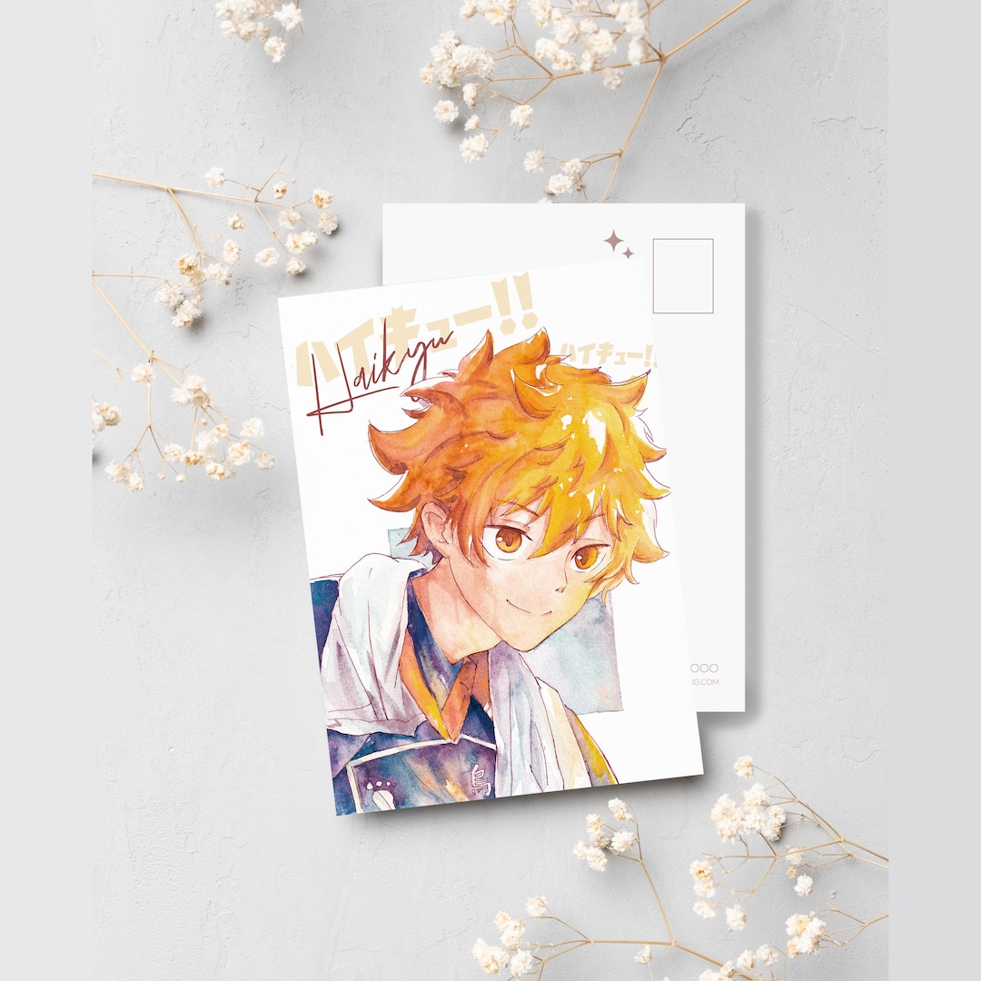 Watercolor Anime Postcard - Haikyu!! (hinata Shoyo) - Etsy