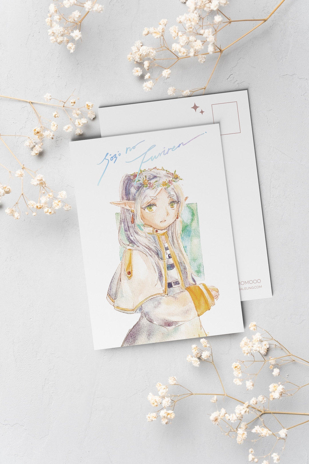 Watercolor Anime Postcard - Frieren: Beyond Journey's End (frieren) - Etsy
