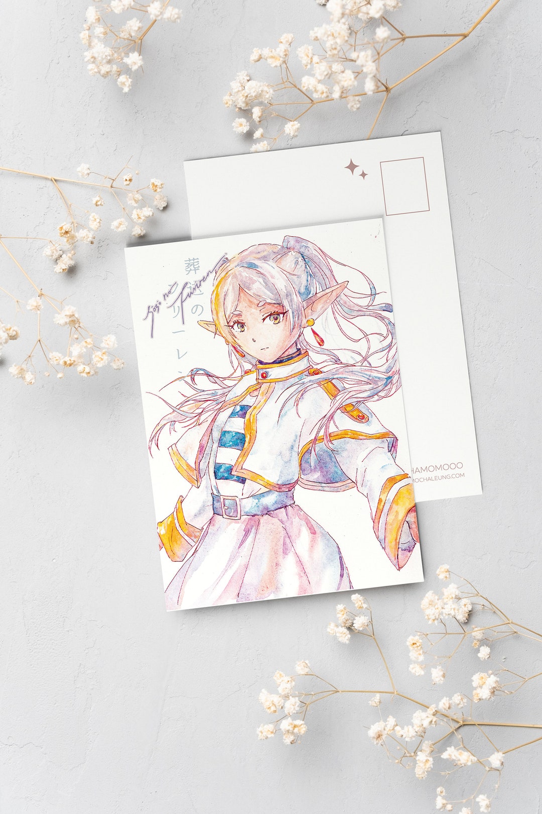 Watercolor Anime Postcard - Frieren: Beyond Journey's End (frieren) - Etsy