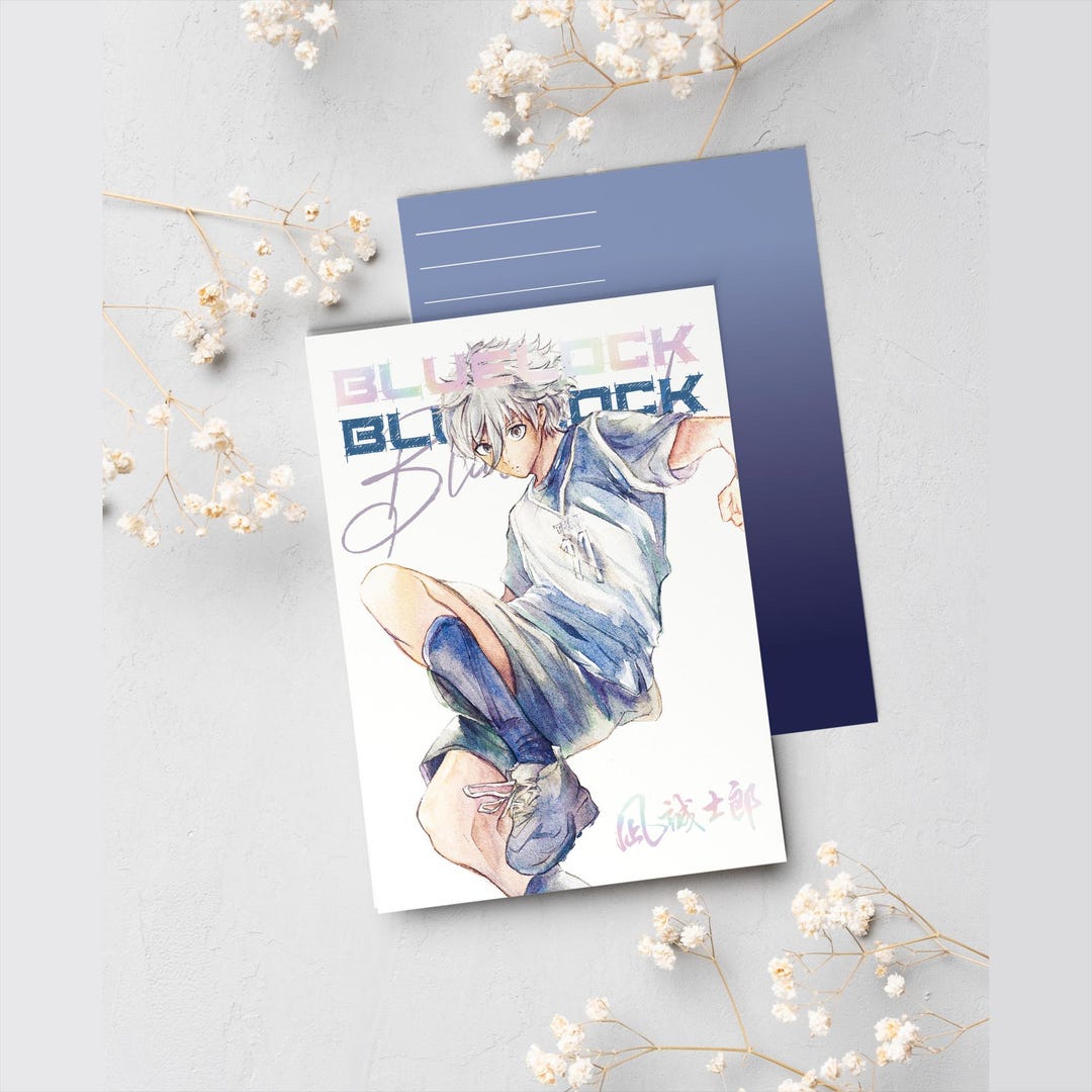 Watercolor Anime Postcard - BLUE LOCK (nagi Seishiro) - Etsy