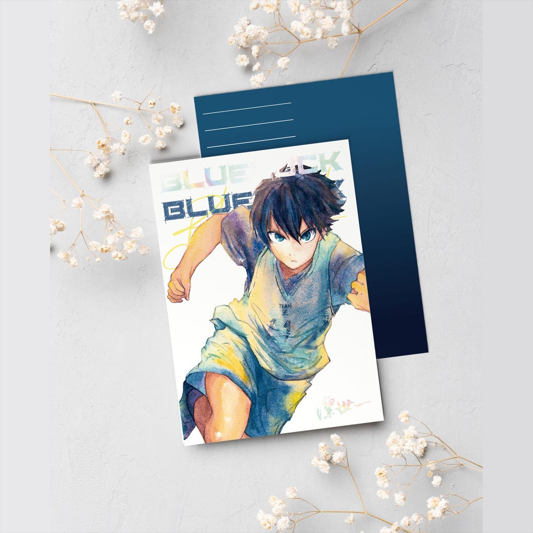 Watercolor Anime Postcard - BLUE LOCK (isagi Yoichi) - Etsy