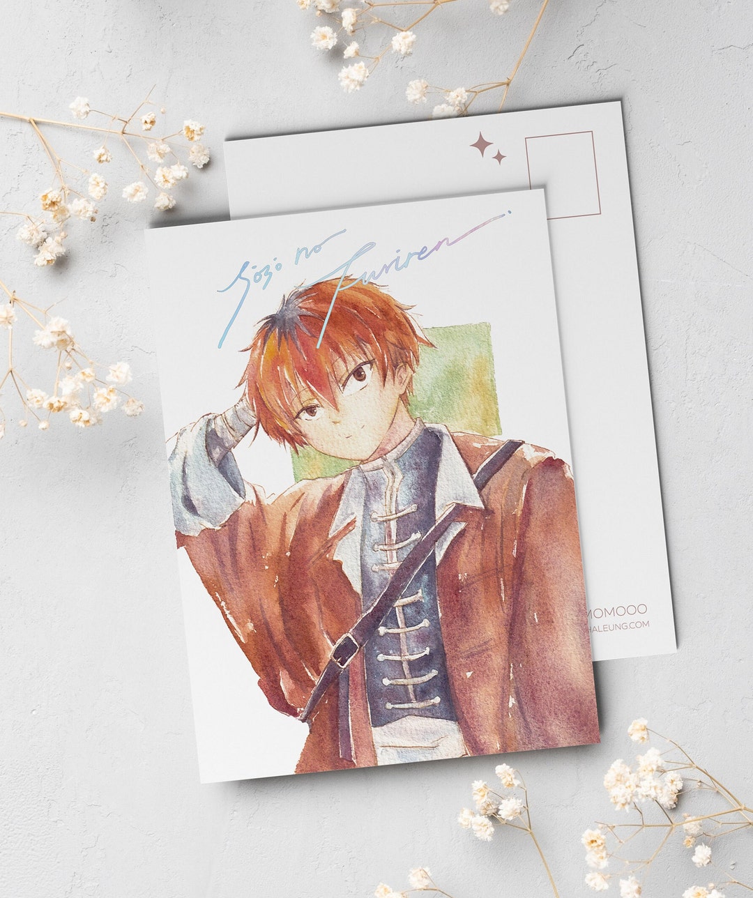 Watercolor Anime Postcard - Frieren: Beyond Journey's End (stark) - Etsy