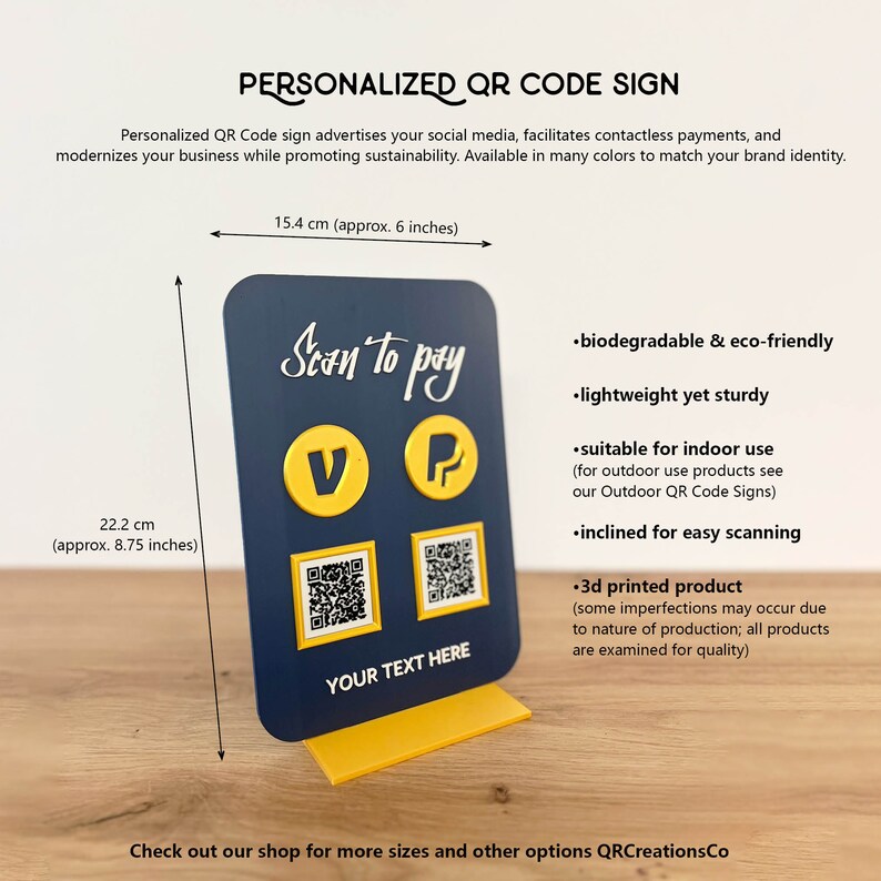 QR Code Sign 2 Icons I Eco-friendly Social Media Sign I Business ...
