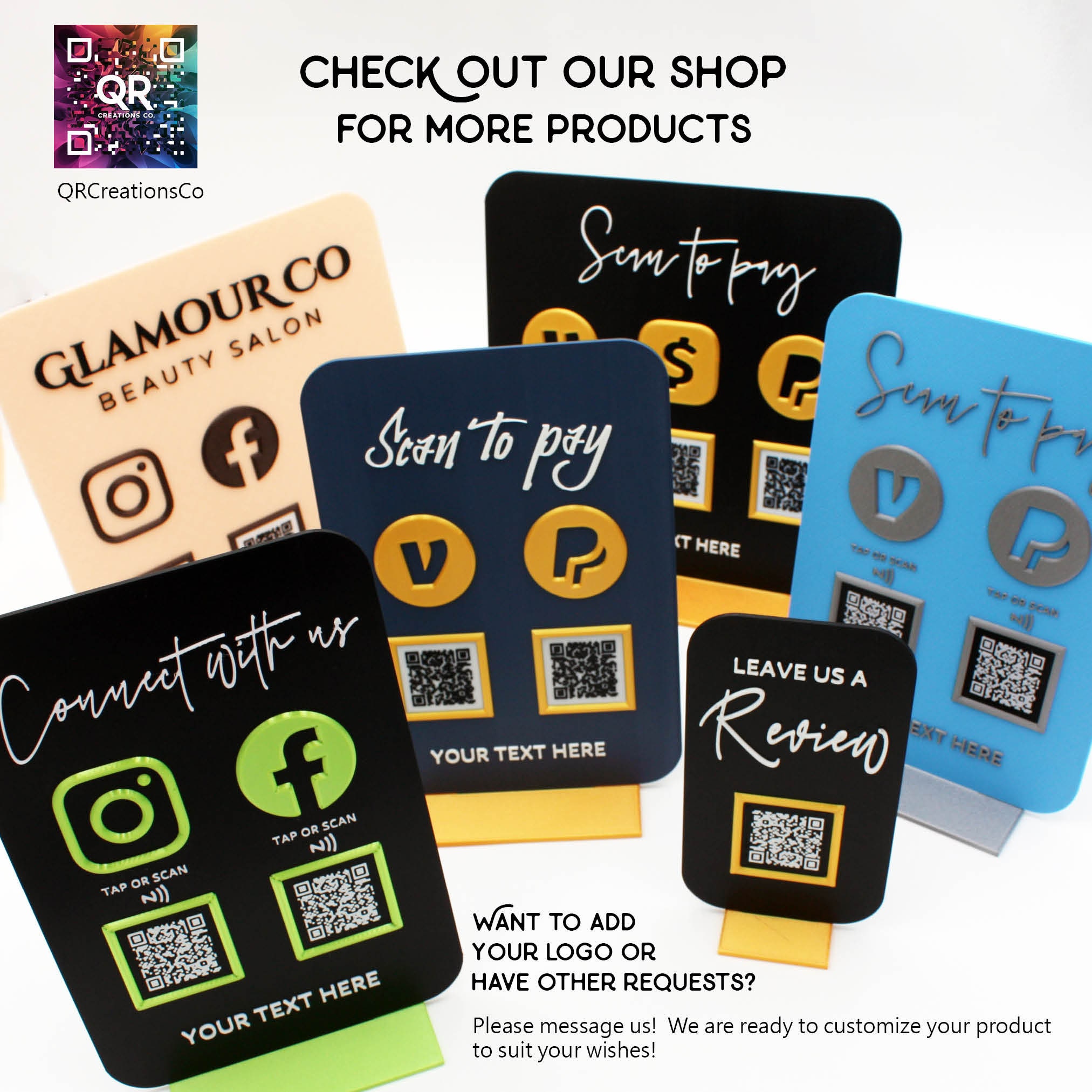 Google Review QR Code & Tap Sign I Eco-friendly Business Sign I 5 Star ...