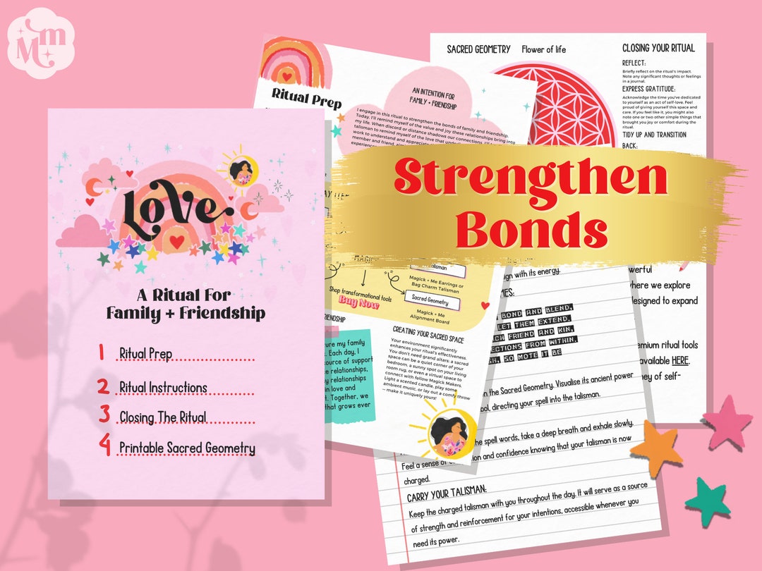 Love RITUAL for Family & FRIENDSHIP, Printable Spell, Affirmation ...