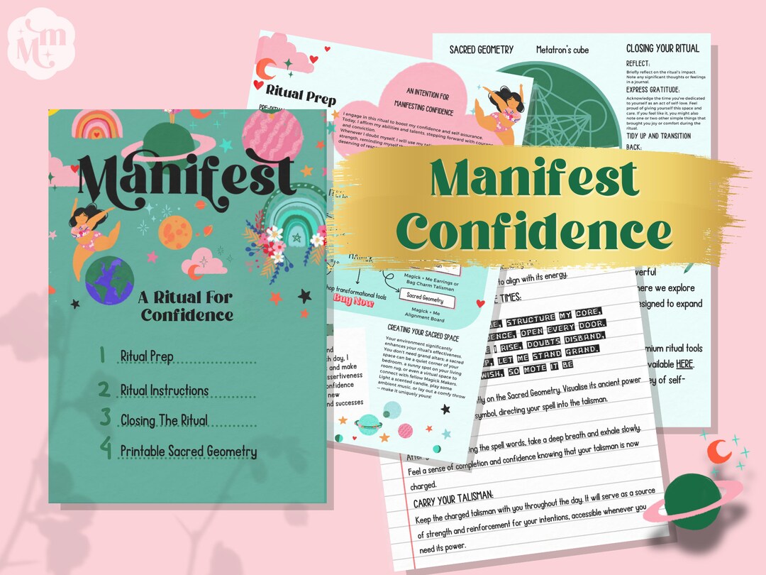 RITUAL to MANIFEST CONFIDENCE, Printable Spell, Affirmation, Sacred ...