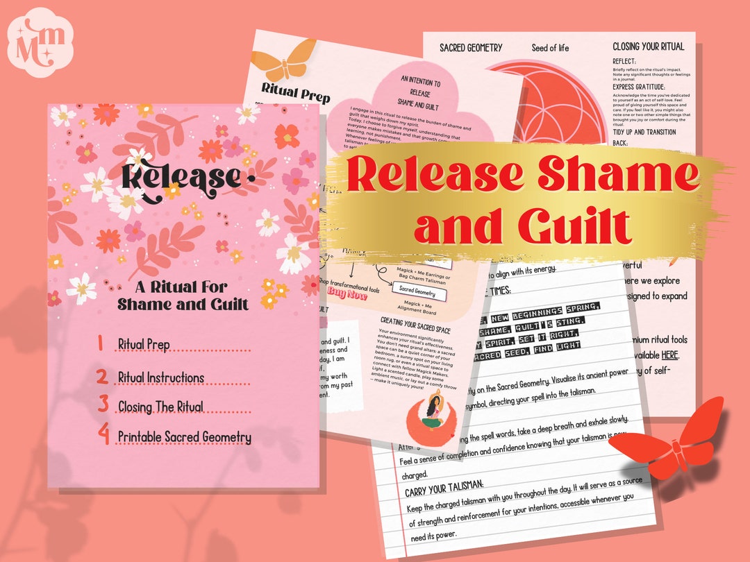 RITUAL to RELEASE SHAME and Guilt, Printable Spell, Affirmation, Sacred ...