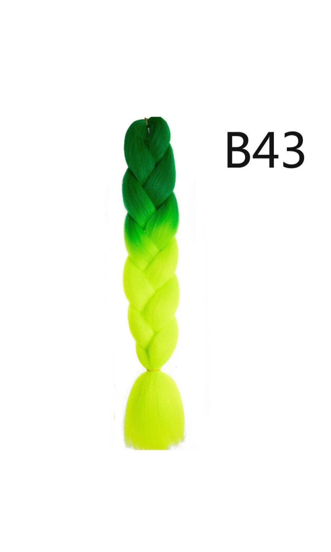 24" Braiding Ombre Rainbow Jumbo Braids Hair Extensions Synthetic Color ...