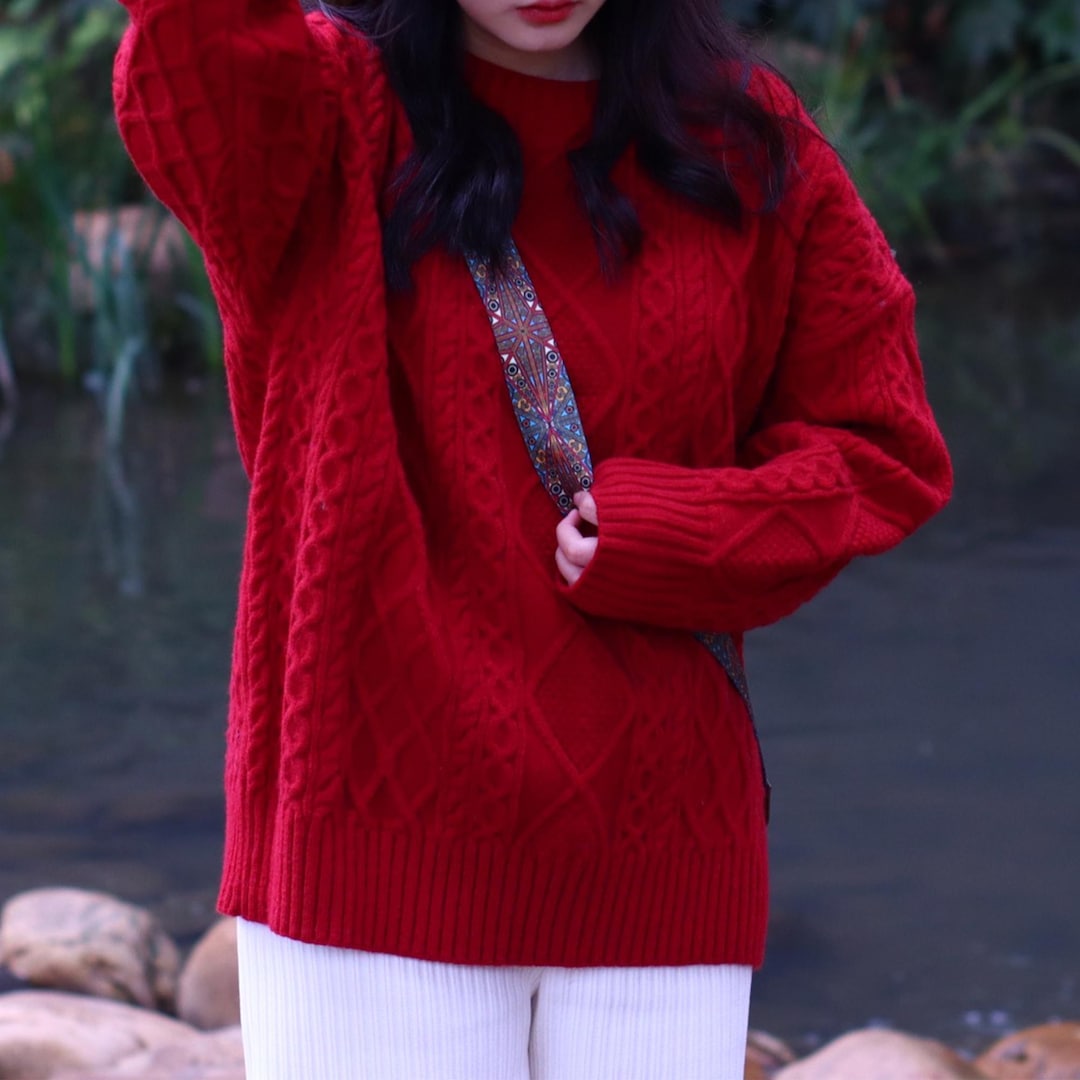 Holiday Christmas Red Sweater - the Perfect Cozy Oversized Pullover for ...