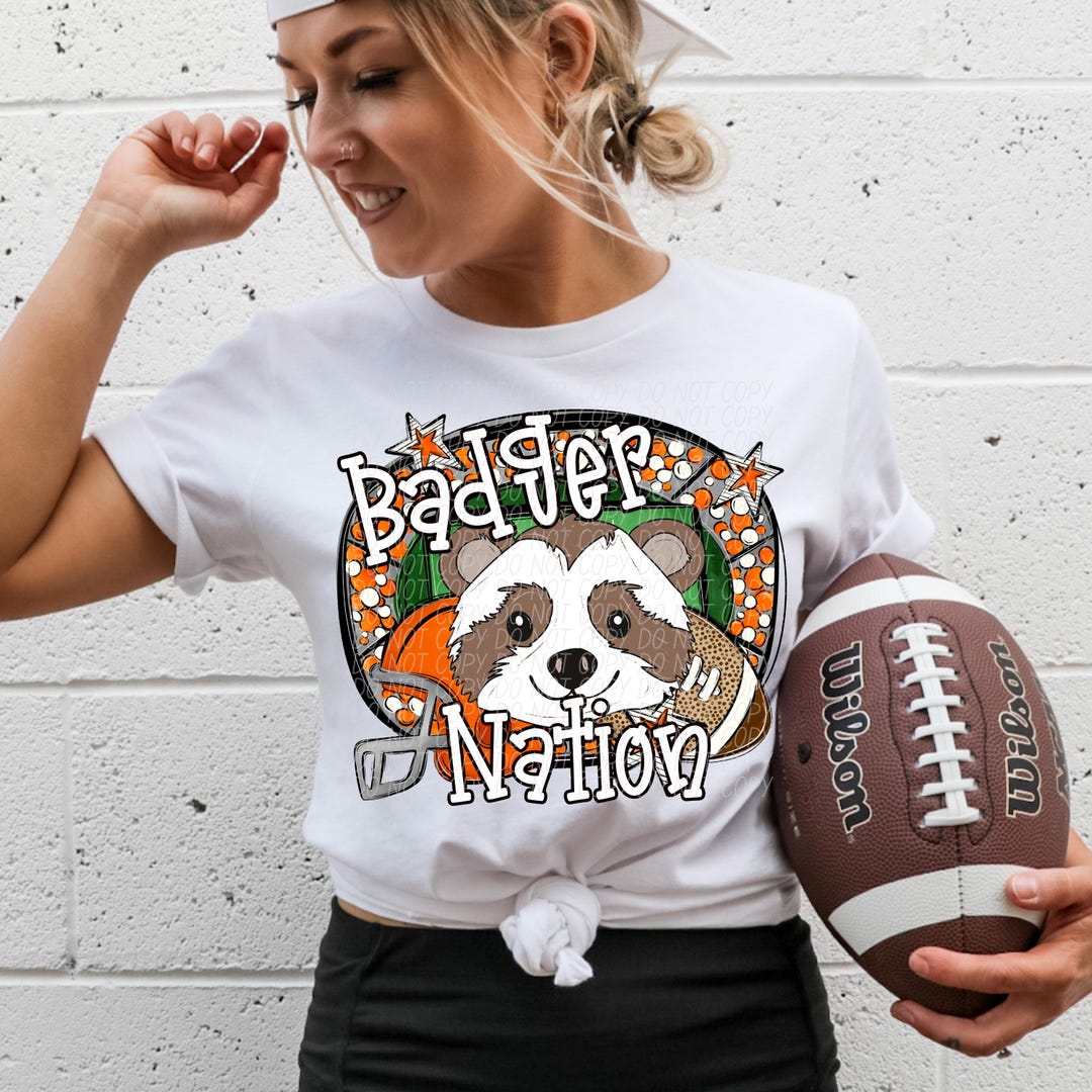 BADGERS FOOTBALL Png, Badgers Football Digital for Sublimation & Dtf ...