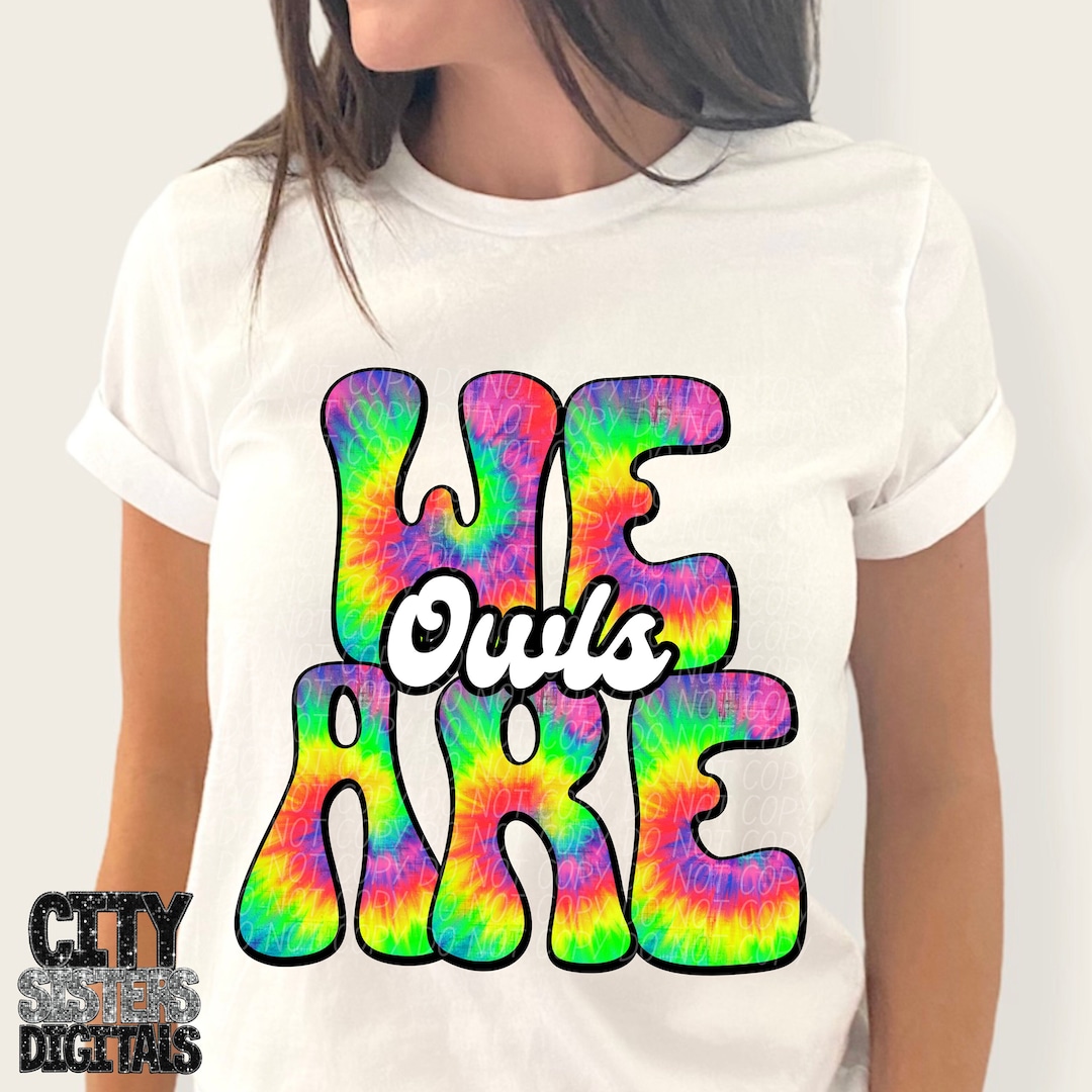 WE ARE OWLS Png, Tie Dye Owls Png, Retro Owls Png, Digital for ...