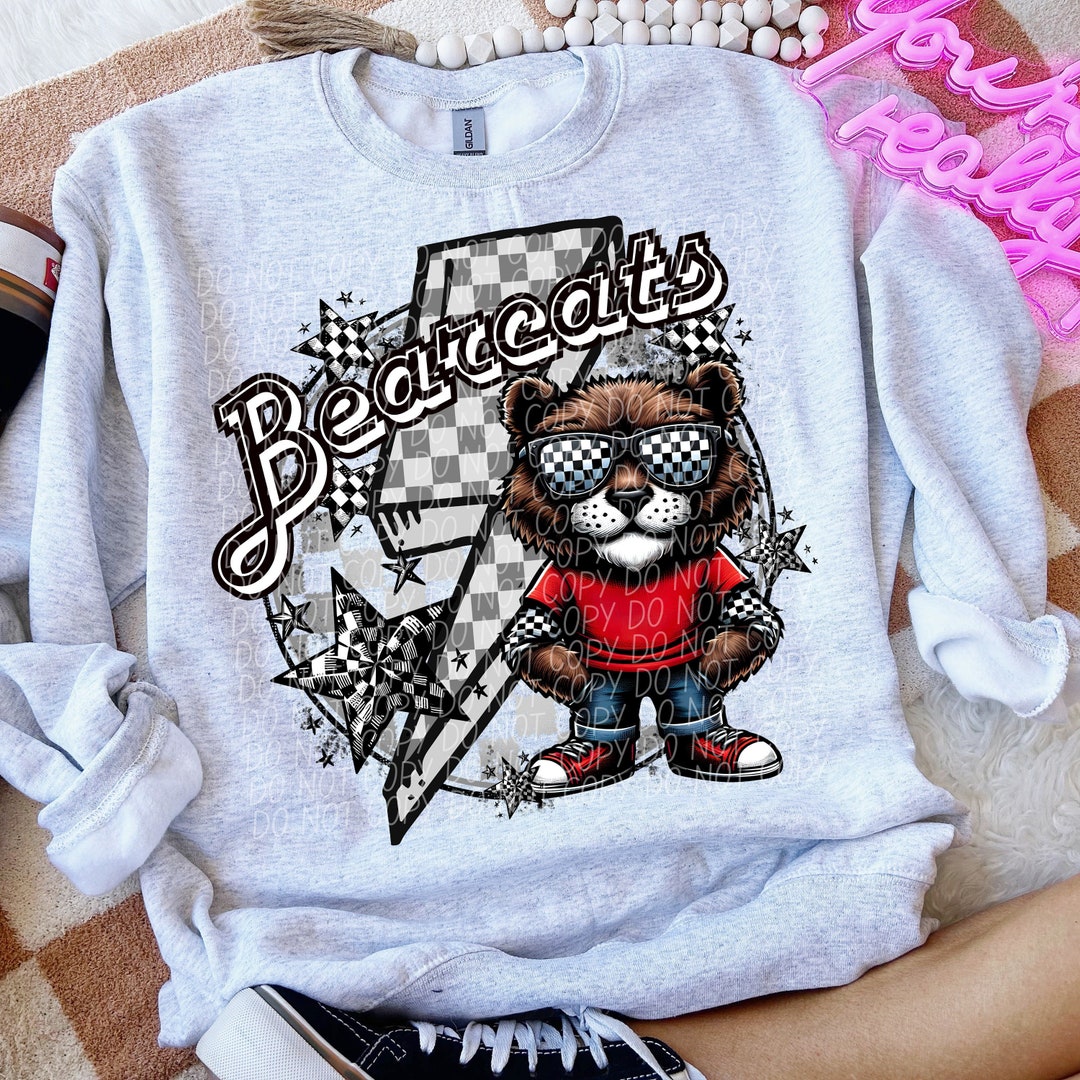 BEARCATS Png, Digital for Sublimation & Dtf, Bearcats School Spirit Png ...