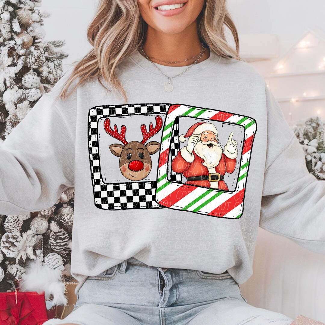 SANTA REINDEER BUDDY Png, Christmas Buddies Png, Christmas Digital for ...