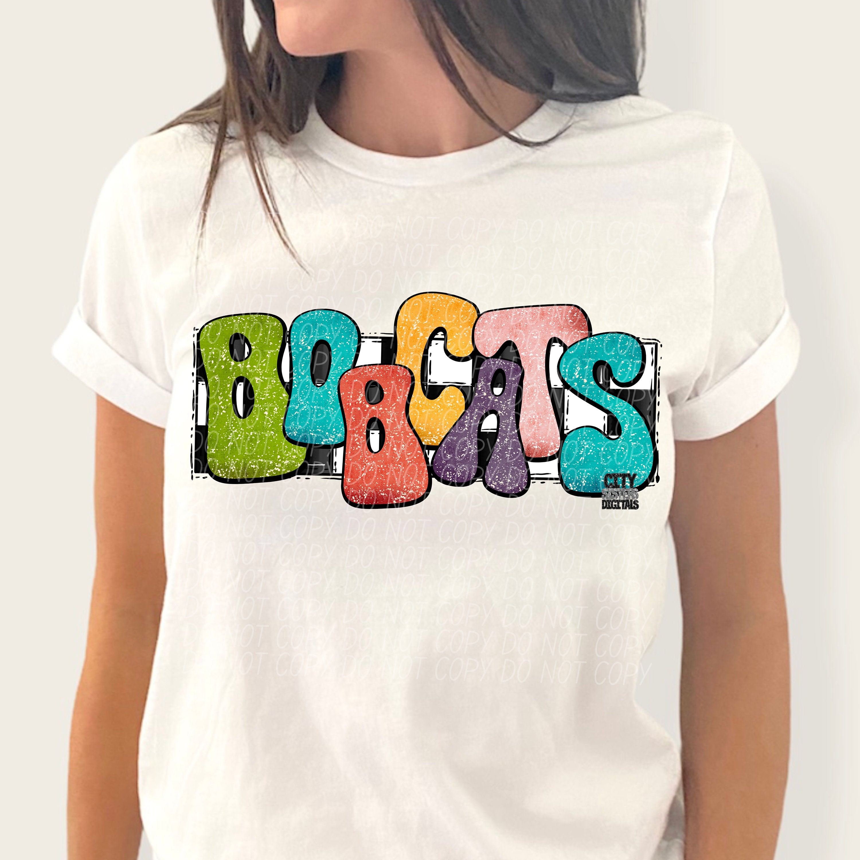 BOBCATS Png, Retro Bobcats Png, Digital for Sublimation and Dtf, School ...