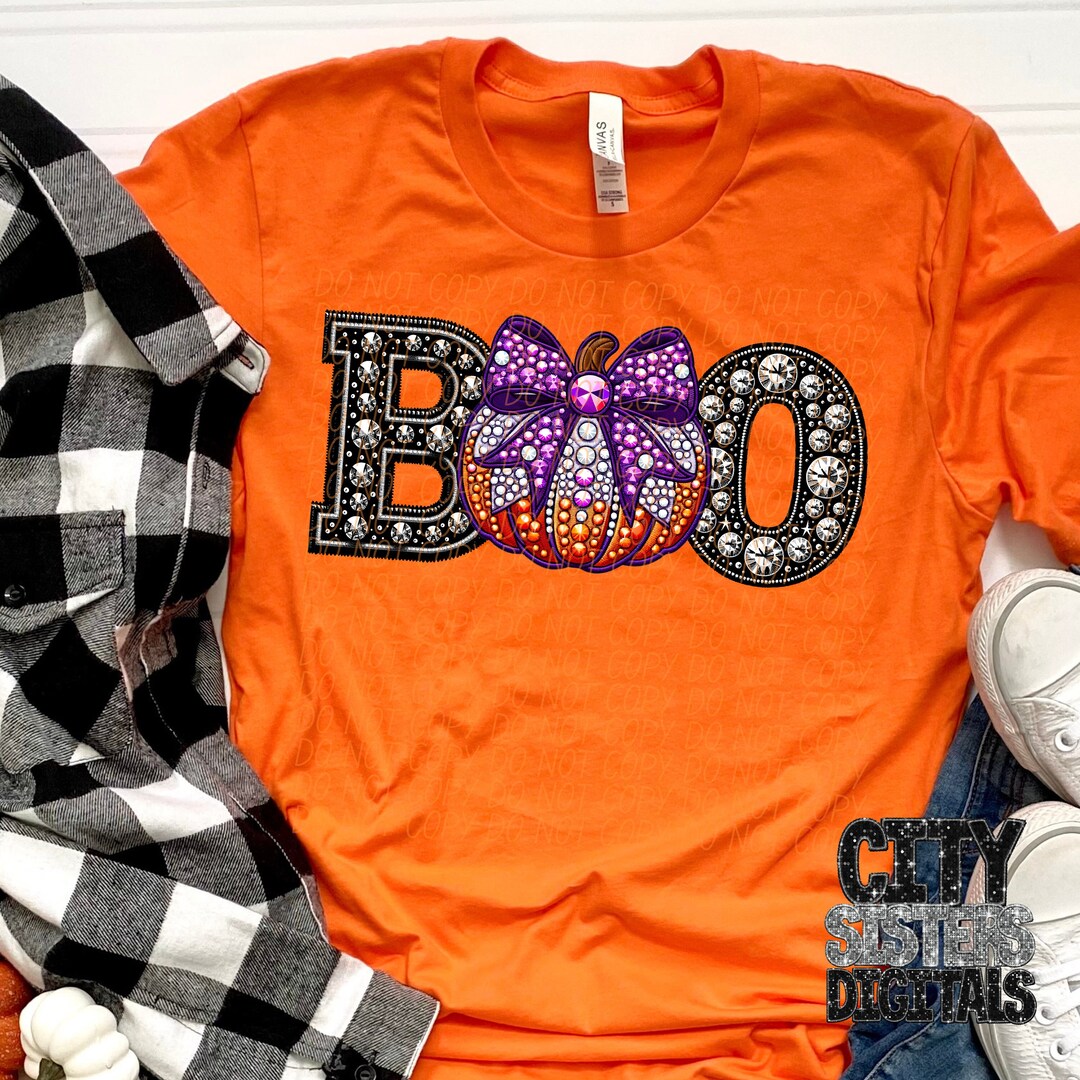 BOO Png, Rhinestone Boo Png, Halloween Digital for Sublimation and Dtf ...