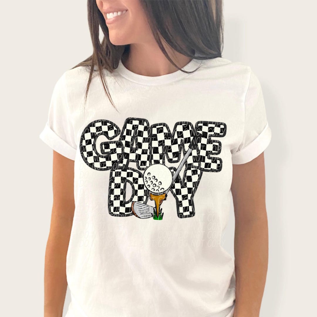 GOLF GAME DAY Png, Faux Embroidery Golf Png, Golf Digital for ...