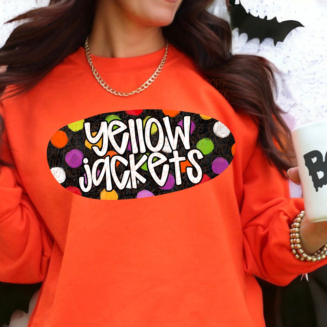 YELLOW JACKETS HALLOWEEN School Spirit Digital for Sublimation & Dtf ...