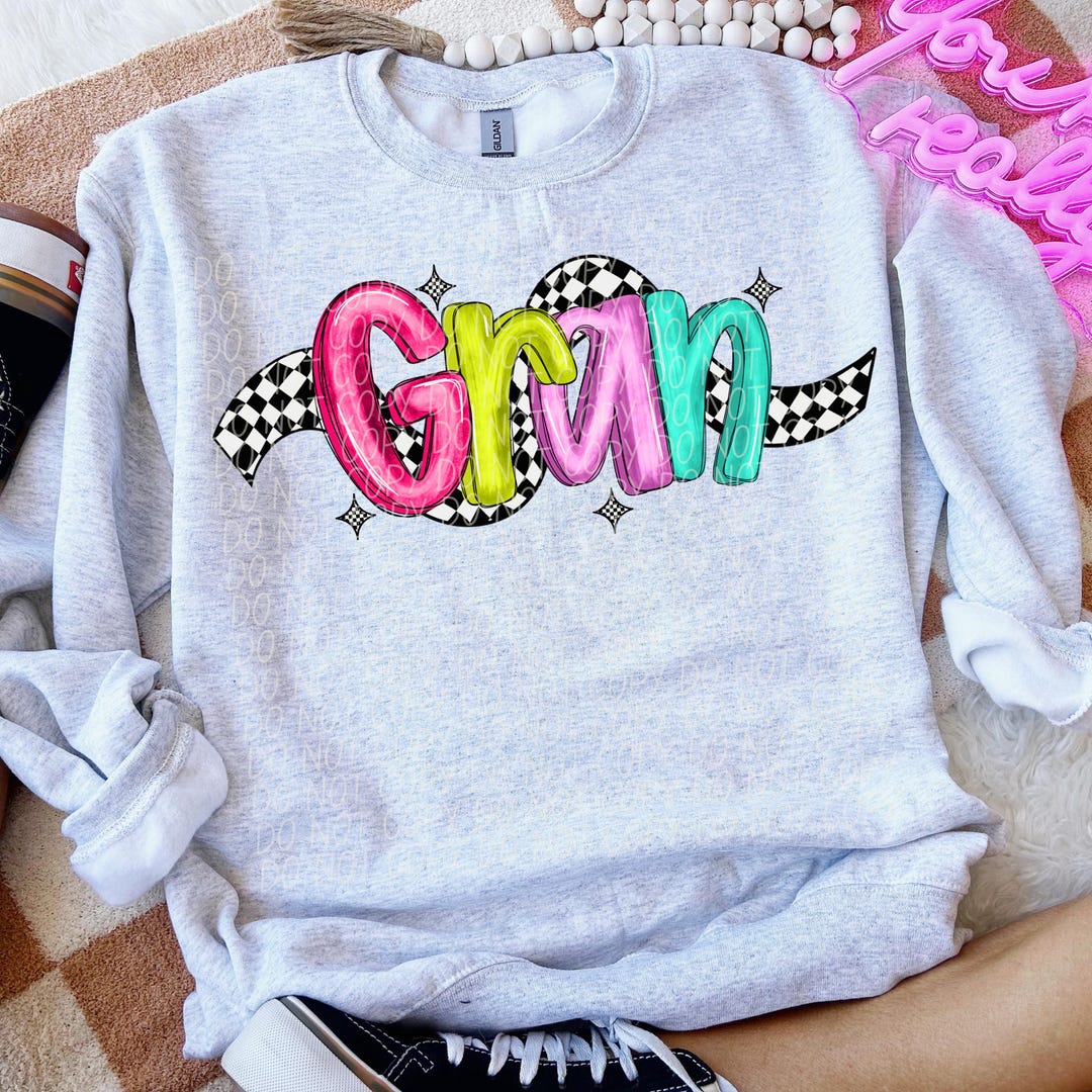 GRAN Png, Gran With Heart Sleeve Png, Gran Mothers Day Png, Gran ...