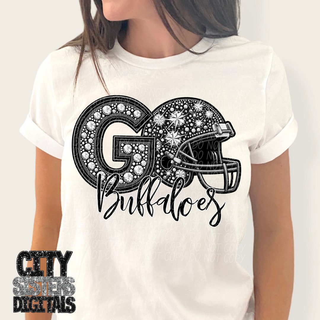 GO BUFFALOES Png, Rhinestone Faux Embroidery Buffaloes, Rhinestone ...