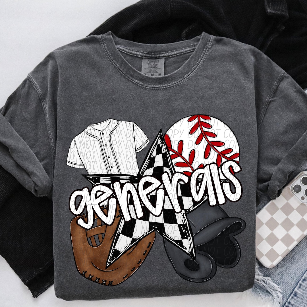 GENERALS BASEBALL Png, Generals Baseball Digital for Sublimation & Dtf ...