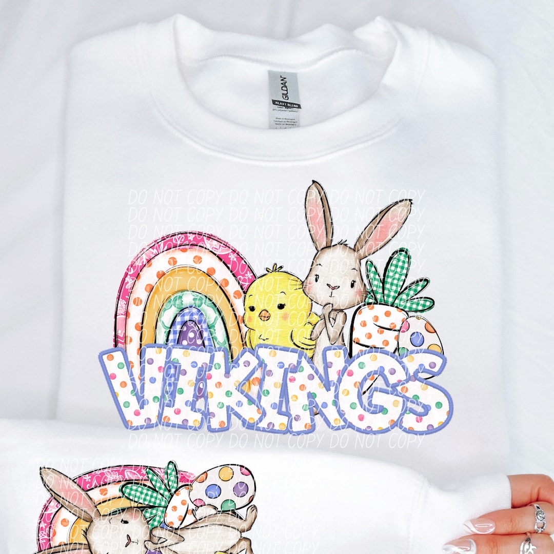 VIKINGS EASTER Digital for Sublimation & Dtf, Easter Sleeve Png, Vikings Png, Vikings Mascot Png ...