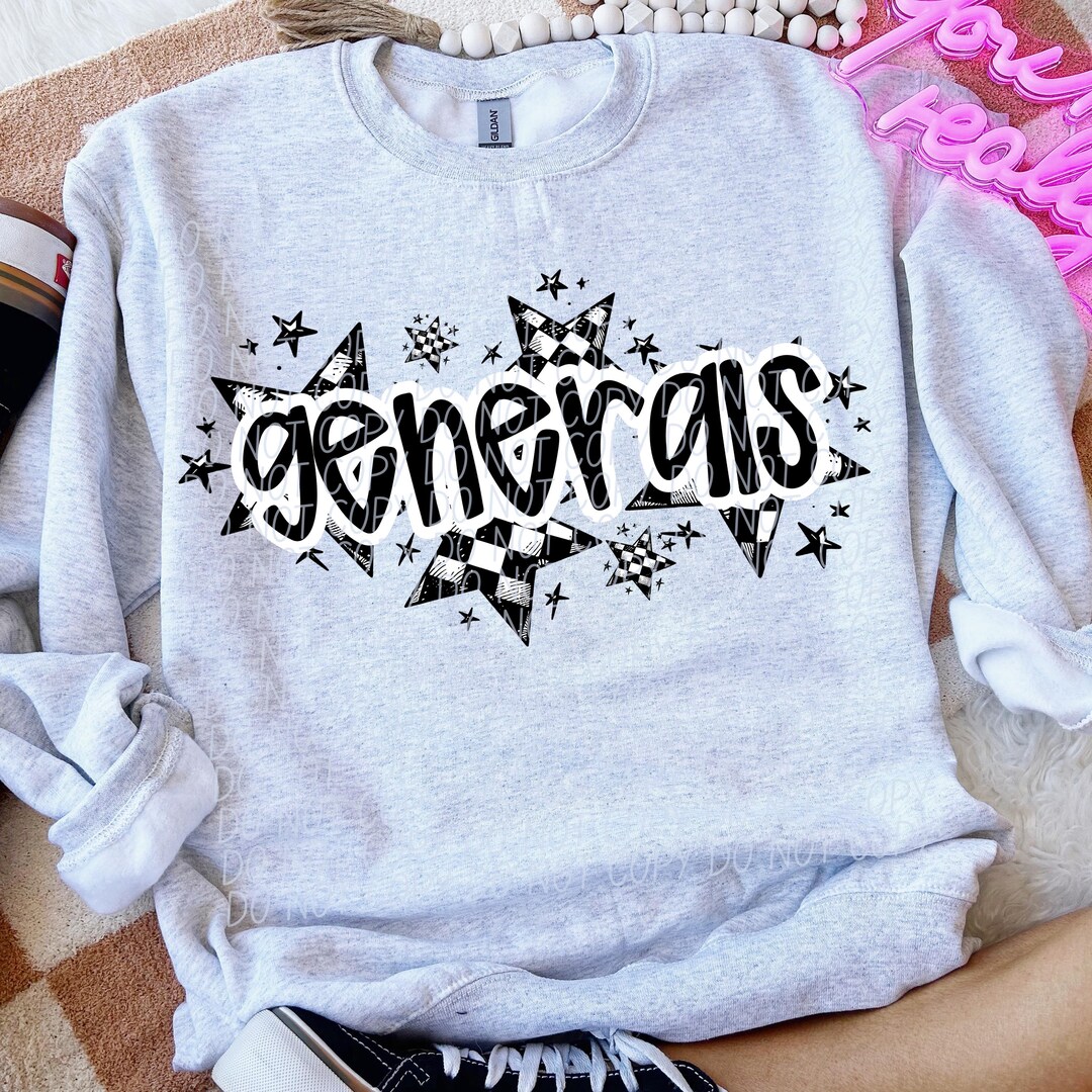 GENERALS Png, Generals School Spirit Digital for Sublimation & Dtf ...