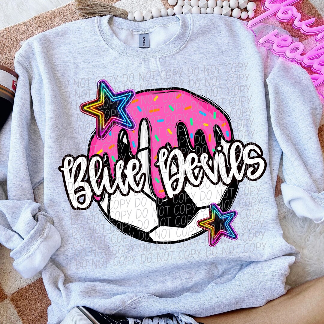 BLUE DEVILS SOCCER Png, Soccer Sleeve, Blue Devils Soccer Ice Cream ...