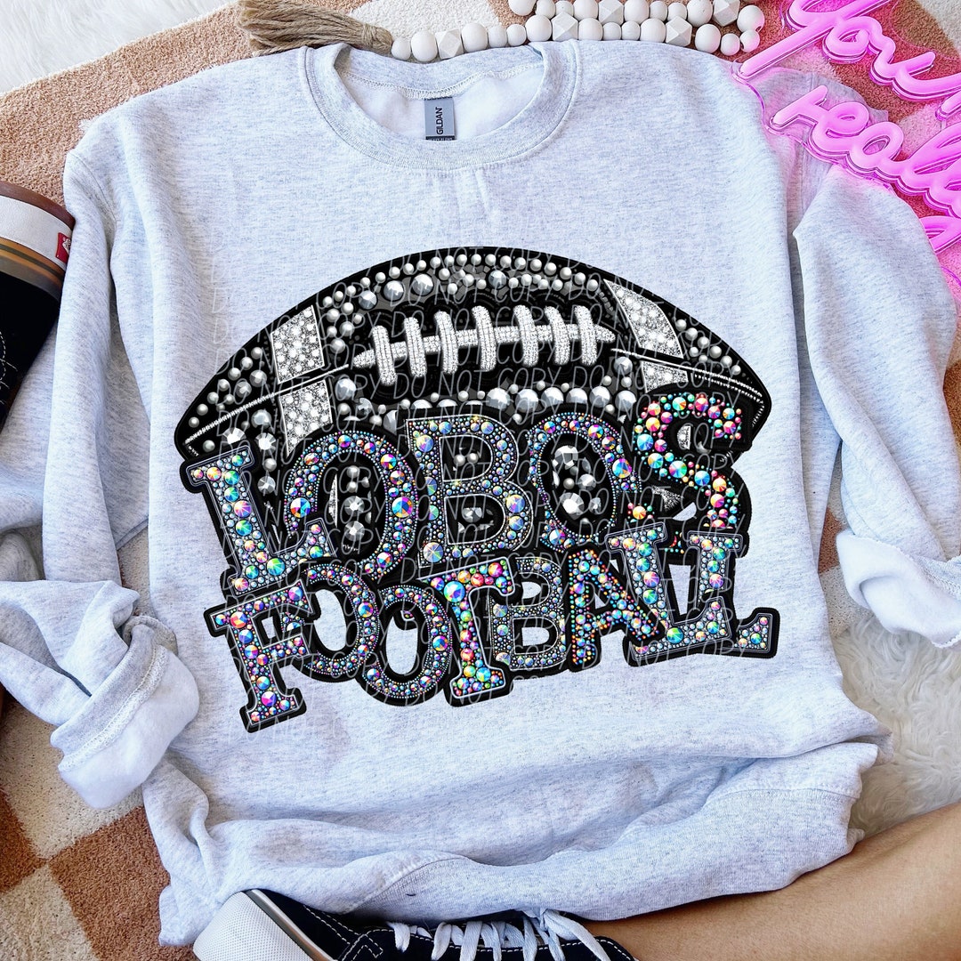 LOBOS FOOTBALL Digital for Sublimation & Dtf Png, Rhinestone Faux ...