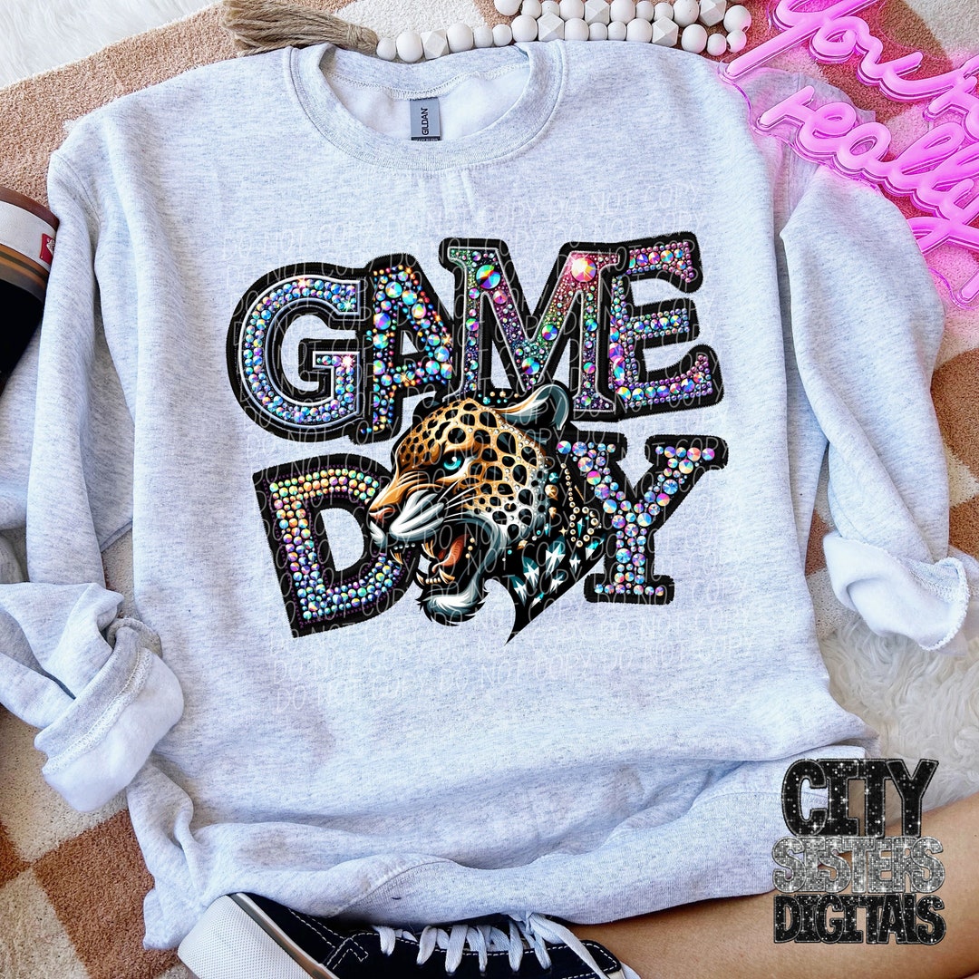 GAME DAY JAGUARS Png, Rhinestone Faux Embroidery Jaguars, Rhinestone ...