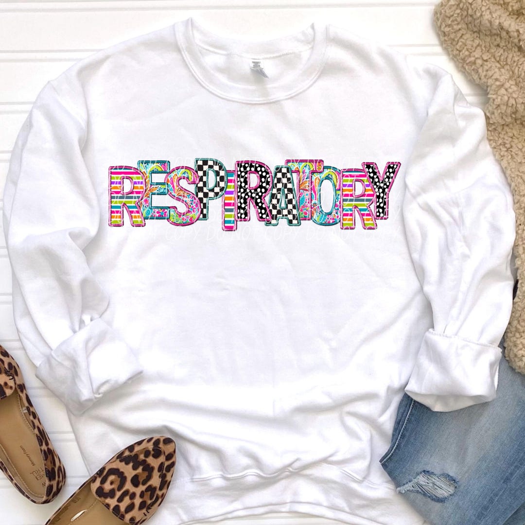 RESPIRATORY Png, Respiratory Faux Embroidery Digital, Respiratory ...