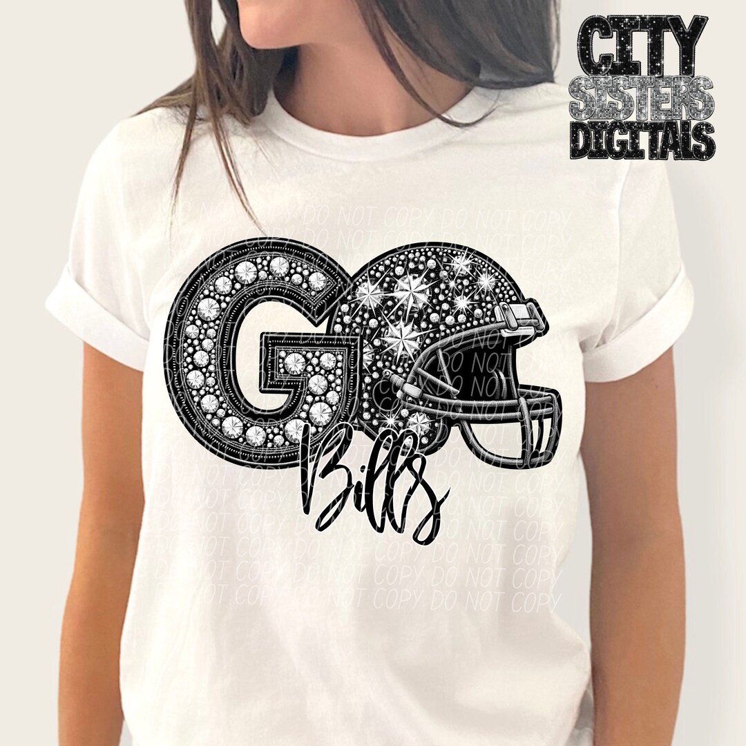 GO BILLS Png, Rhinestone Faux Embroidery Bills Png, Rhinestone Mascot ...