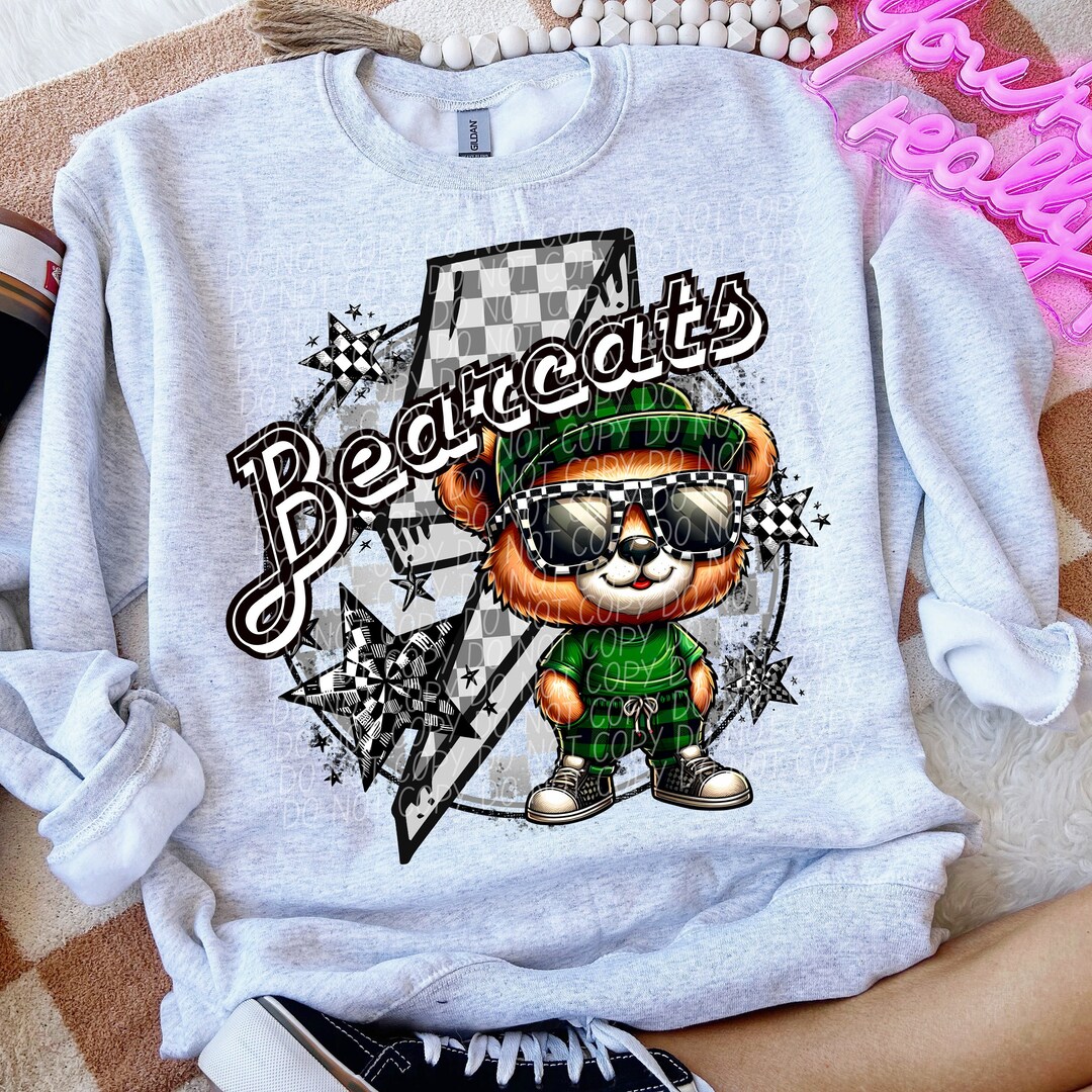 BEARCATS Png, Digital for Sublimation & Dtf, Bearcats School Spirit Png ...