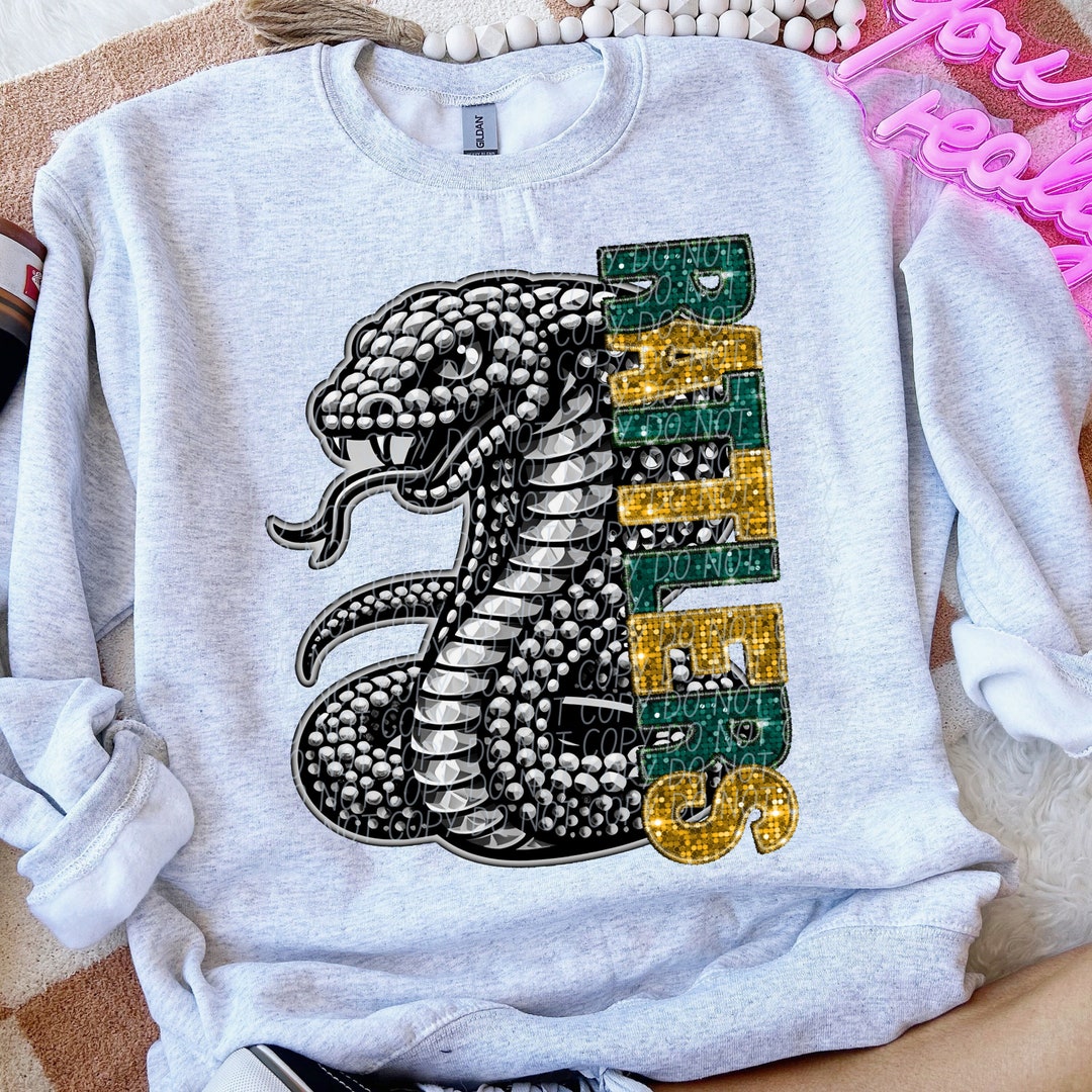 RATTLERS Glitter Rhinestone Faux Embroidery Digital for Sublimation ...