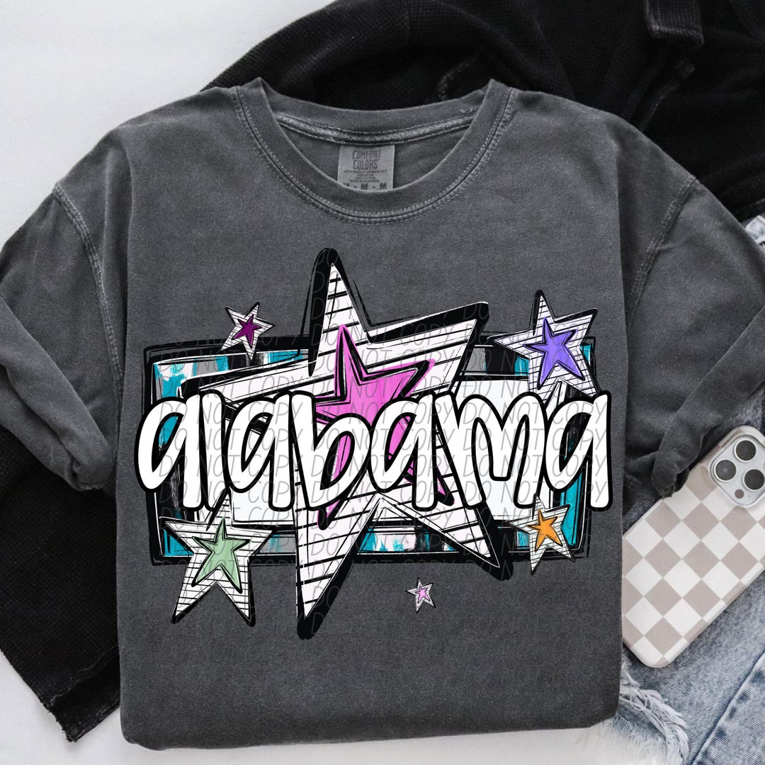 ALABAMA Png, Alabama W Sleeve Png, Alabama Stars Png, Alabama Digital ...