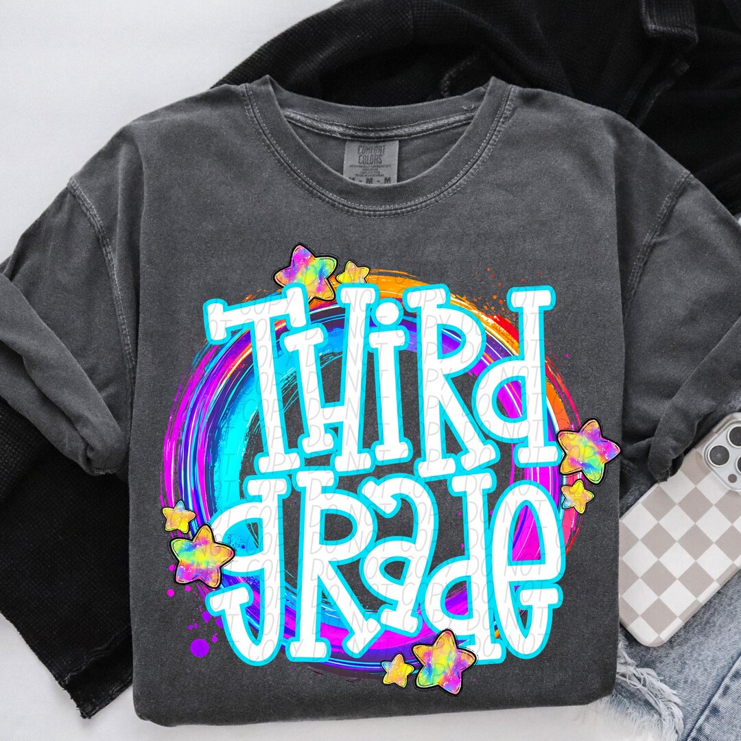 THIRD GRADE Png, 3rd Grade Png, Third Grade Digital for Sublimation and ...