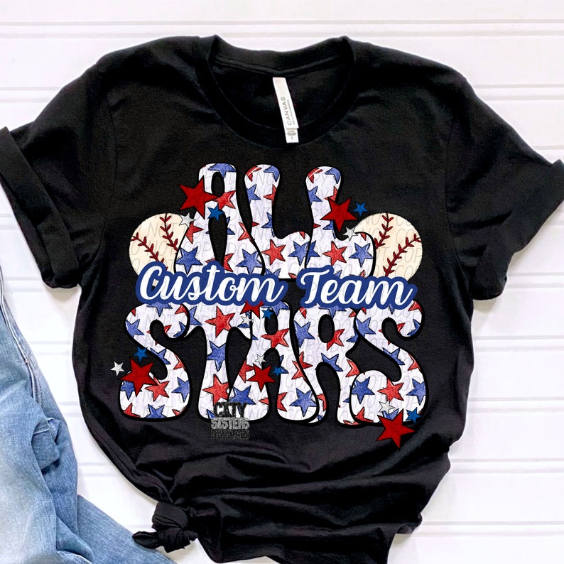 CUSTOM ALL STARS Png, All Stars Baseball Png, All Stars Softball Png ...