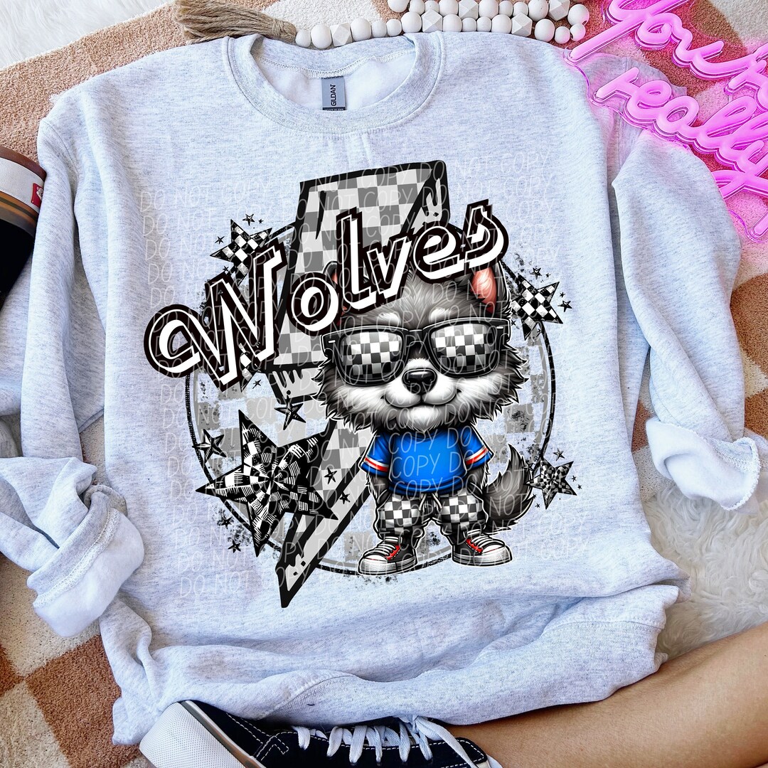 WOLVES SCHOOL SPIRIT Digital for Sublimation & Dtf Png, Wolves Game Day ...