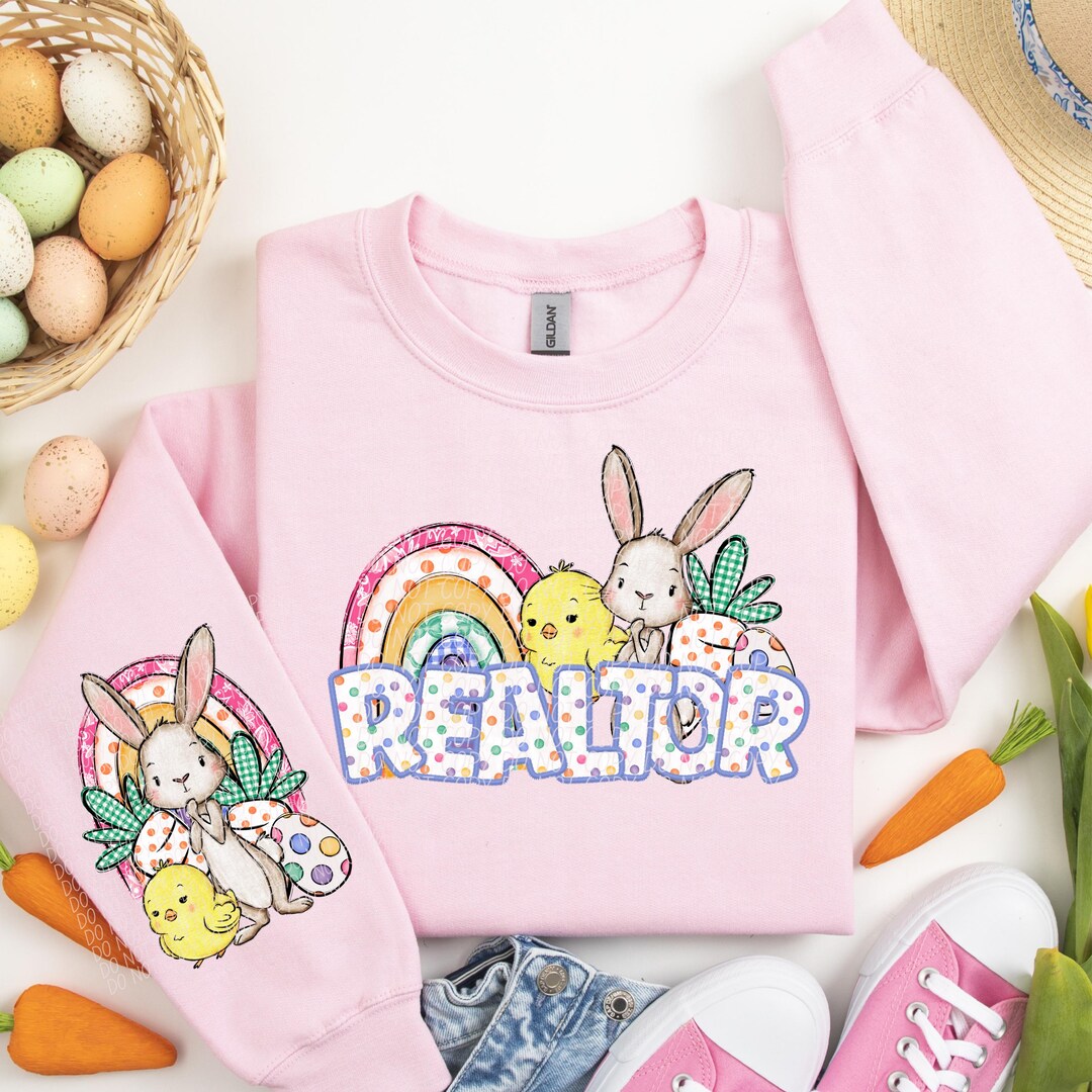 REALTOR Png, Easter Faux Embroidery Digital, Easter Realtor Digital for ...