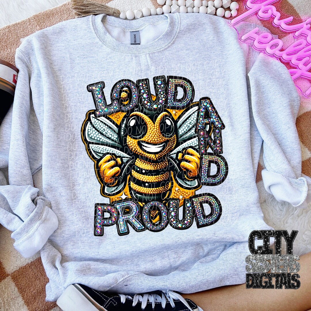 LOUD PROUD JACKETS Png, Rhinestone Faux Embroidery, Rhinestone Mascot ...