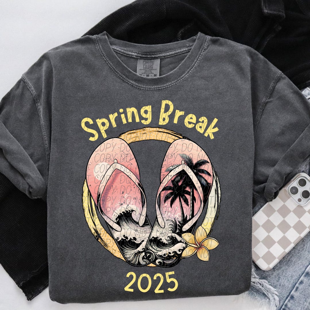 Spring Break 2025 Png, Beach Spring Break Digital for Sublimation & Dtf ...
