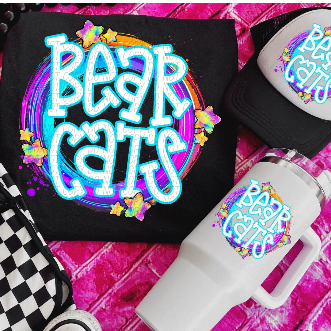 BEARCATS Png, Bearcats Digital for Sublimation & Dtf, Bright School ...