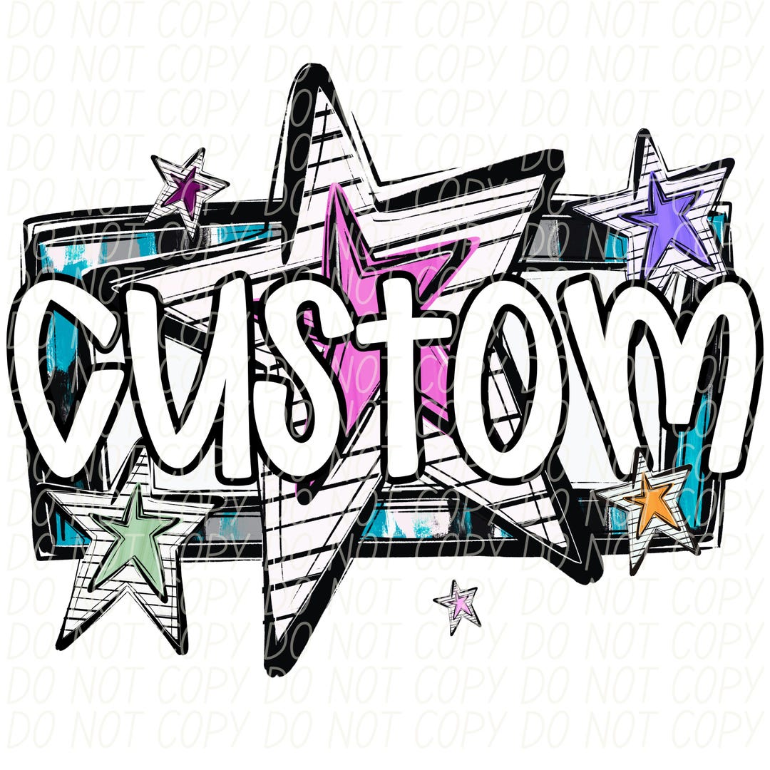 Custom School Spirit PNG: Stars Design (digital Download) - Etsy