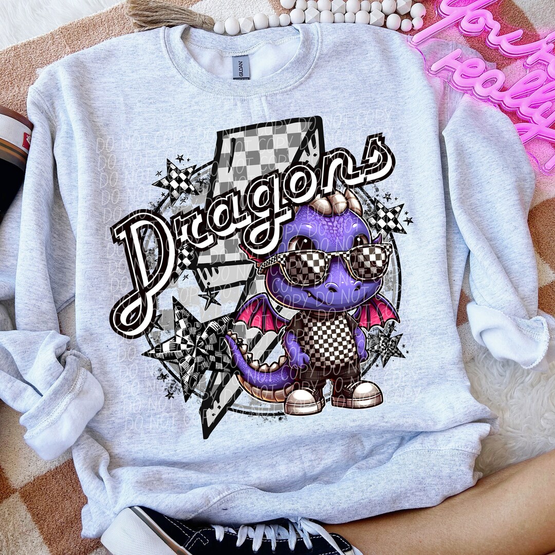 DRAGONS Png, Digital for Sublimation & Dtf, Dragons School Spirit Png ...