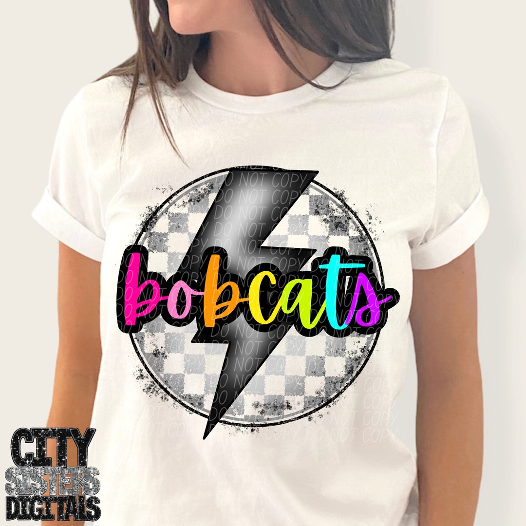 BOBCATS Png, Rainbow Bobcats, Retro Bobcats Png, Digital for ...