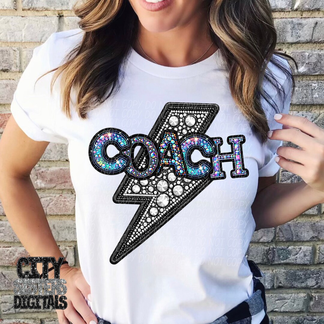 COACH Png, Rhinestone Faux Embroidery, Rhinestone Coach Png, Digital ...