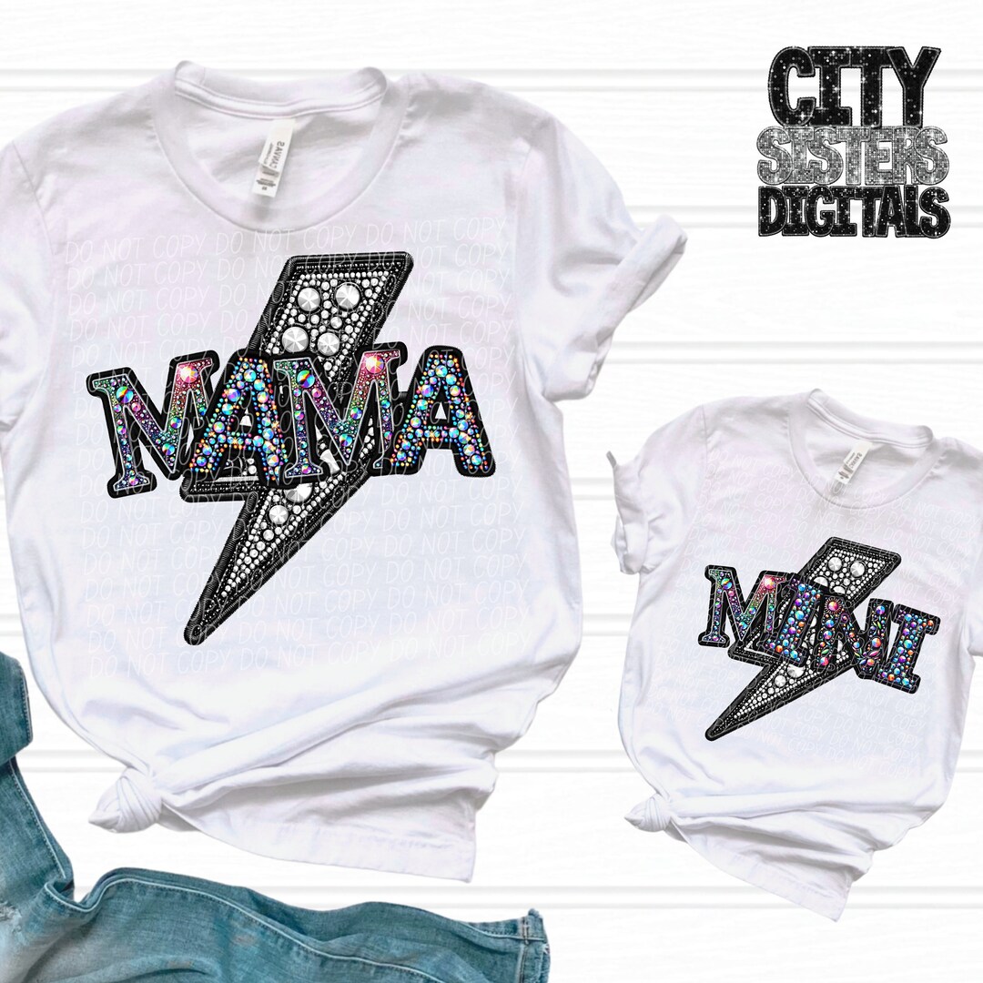 MAMA MINI RHINESTONE Png, Digital for Sublimation and Dtf, Faux ...
